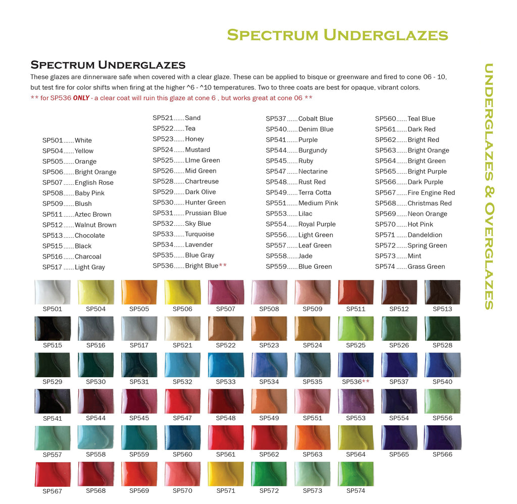 Spectrum Underglazes 500 Series