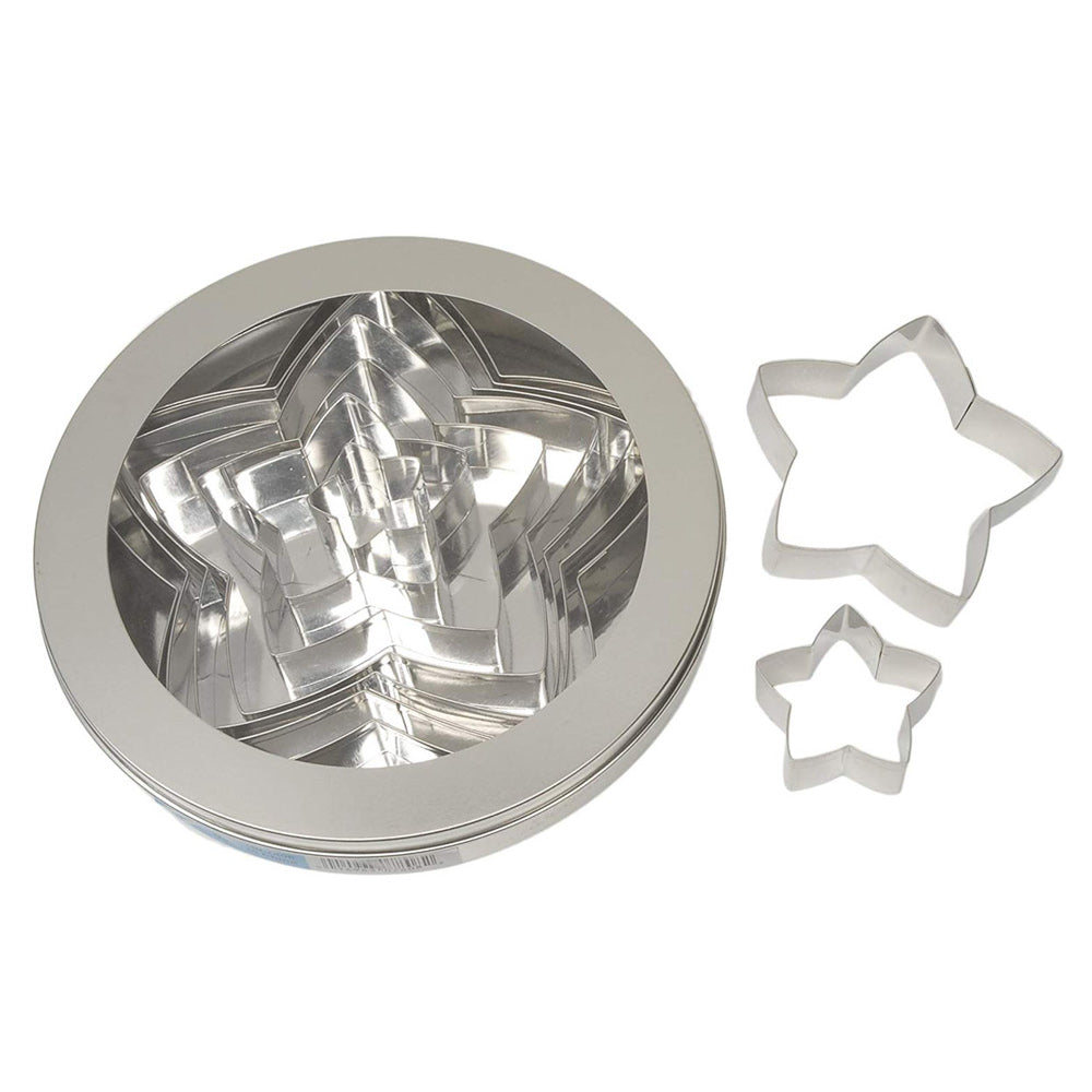 10 Piece Stainless Steel Star Shaped Cutter Set | Sheffield Pottery