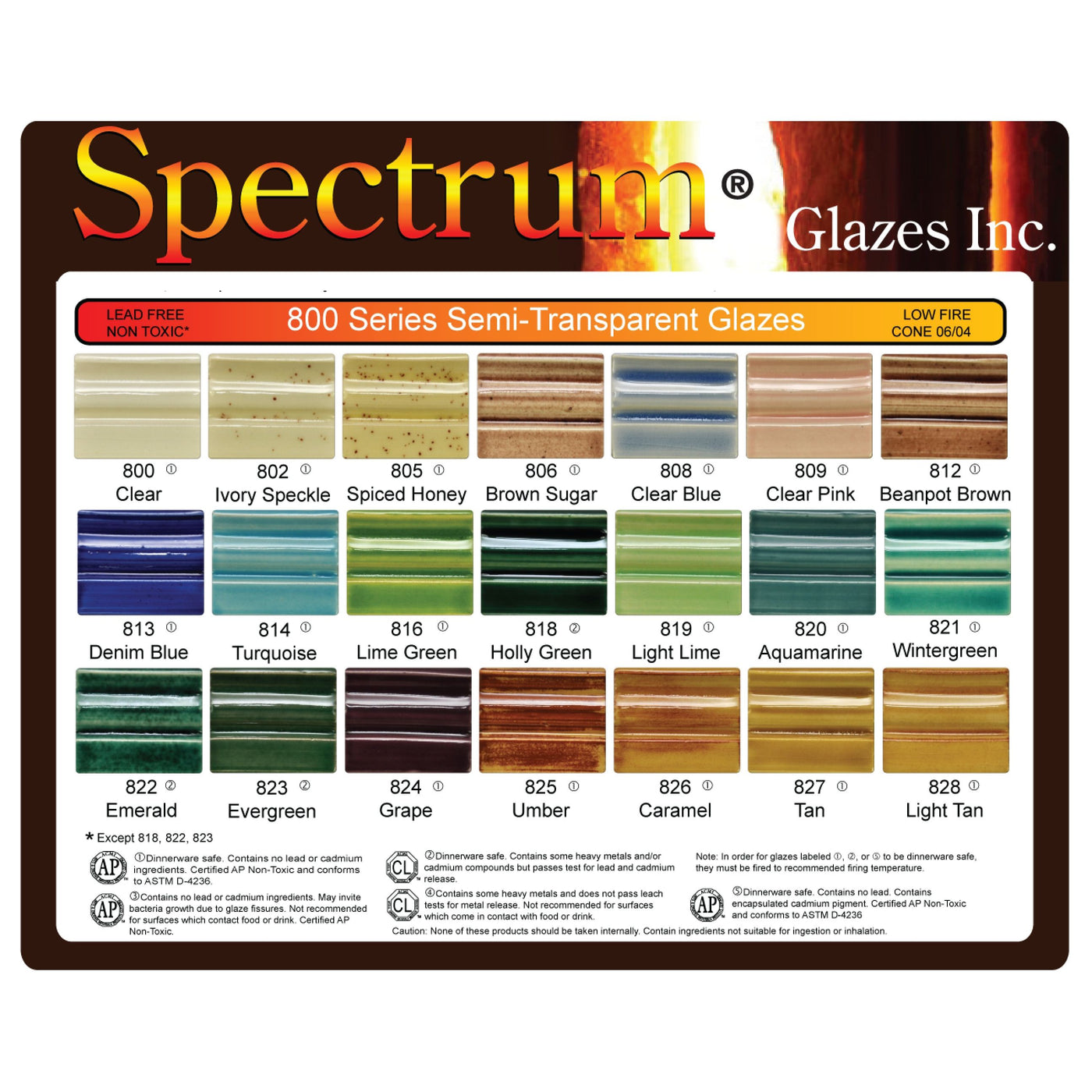 Spectrum Low Fire Glazes | Pottery Glaze Colors